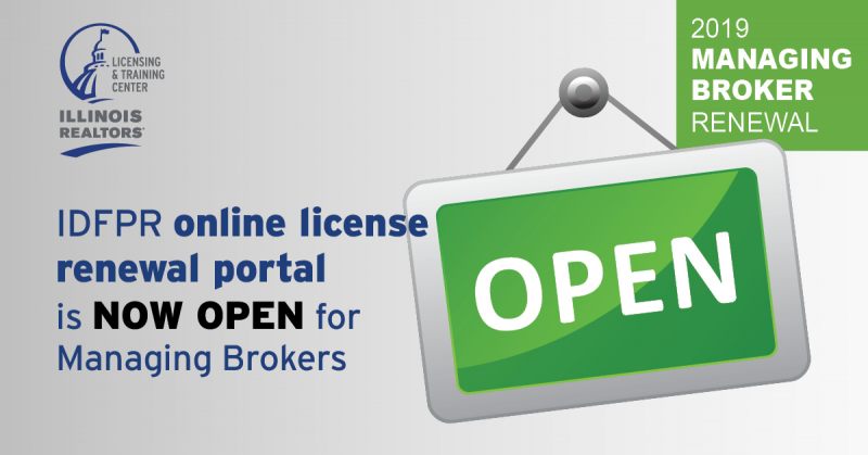IDFPR online license renewal portal now open for managing brokers ...